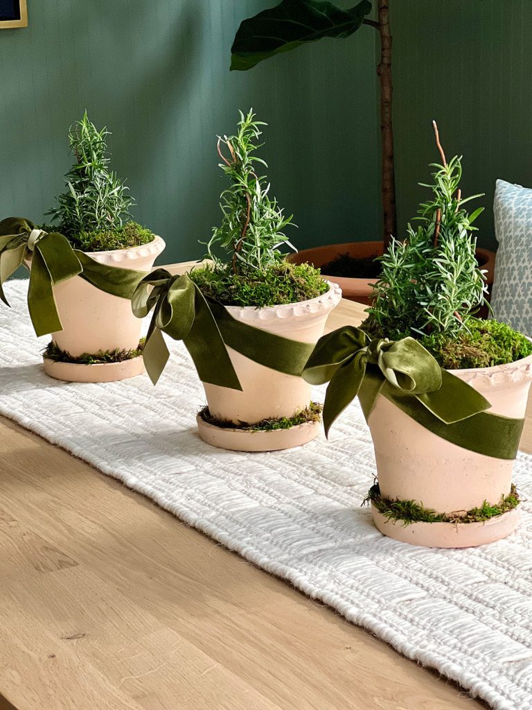 How To Make Mini Rosemary Christmas Trees For Your Centerpiece And More ...