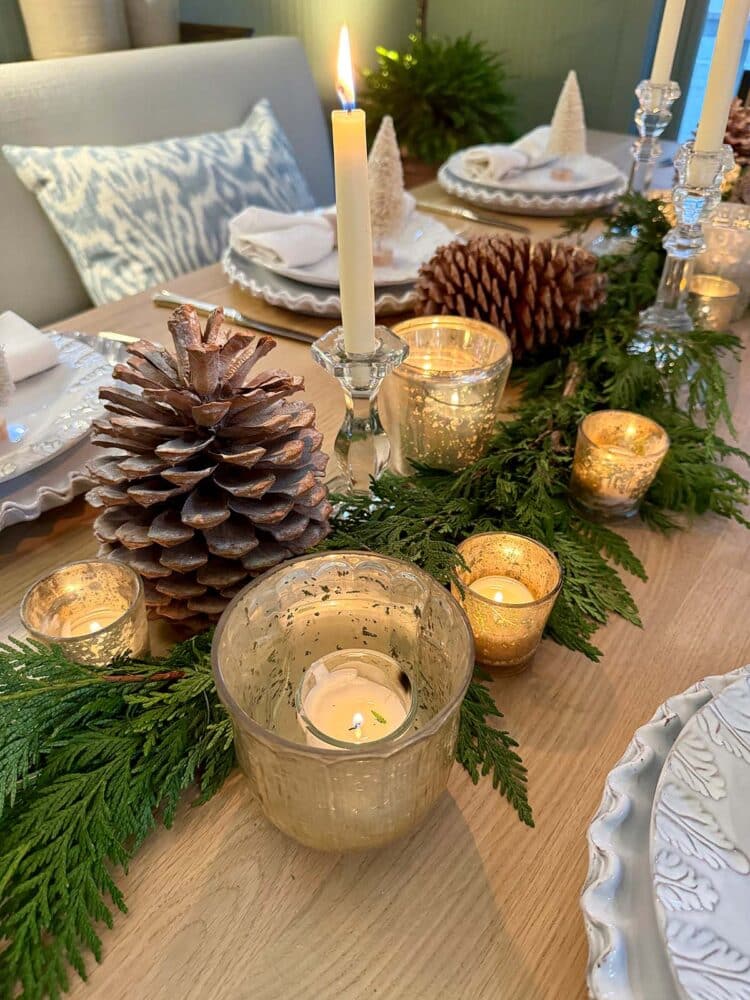 Winter White Candlelit Christmas Table And Other Fun Things | Classic ...