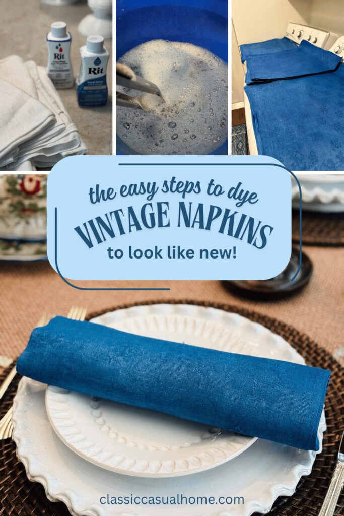 How To Dye Vintage Cloth Napkins For A Fresh Autumn Table | Classic ...